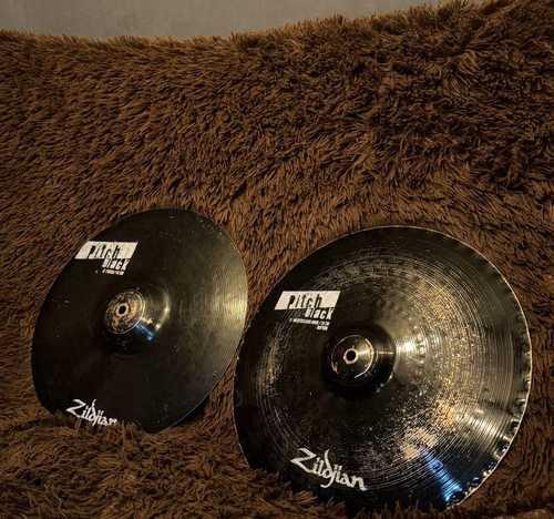 Тарелка hi hat zildjian pitch black 15"