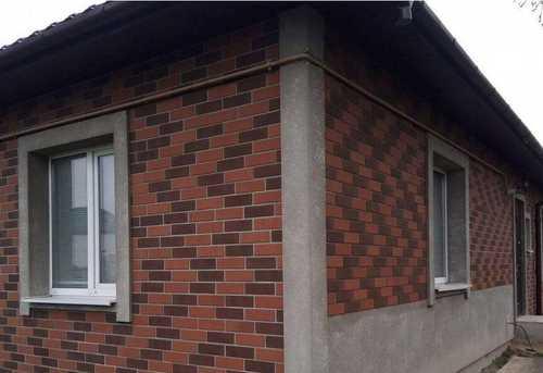 Фасадные панели Гибкий Клинкер под кирпич на сетке