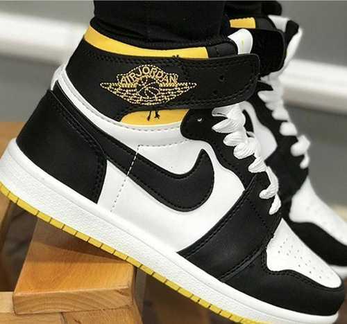 Nike air Jordan 1 mid high высокие желтые