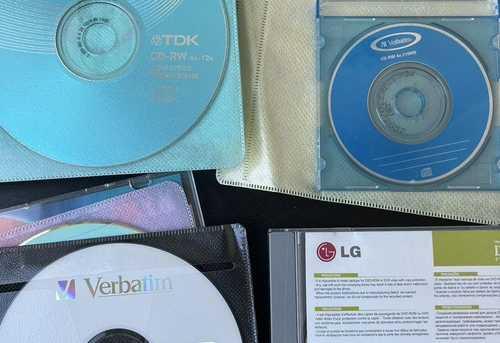 Чистые CD и DVD диски + чехлы