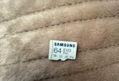 Карта памяти micro sd 64 samsung