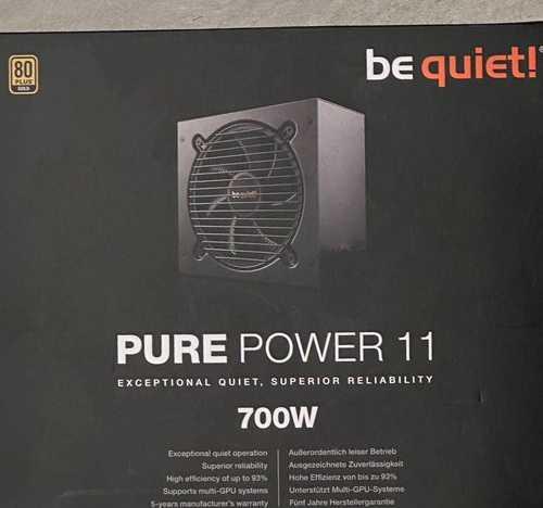 Блок питания Be quiet 700w (состояние нового)