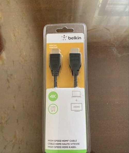 Кабель новый belkin hdmi cable 4k 1.5 m 5ft