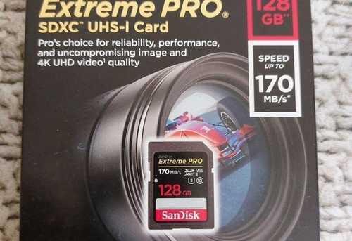 Карта памяти SanDisk sdxc 128GB Extreme Pro UHS-I