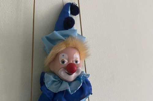 Кукла клоун марионетка интерьерная фарфоровая