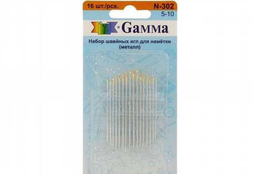 Иглы для шитья ручные Gamma N-302 для наметки №5