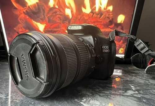 Фотик Canon 550d + обьектив Sigma 18-200