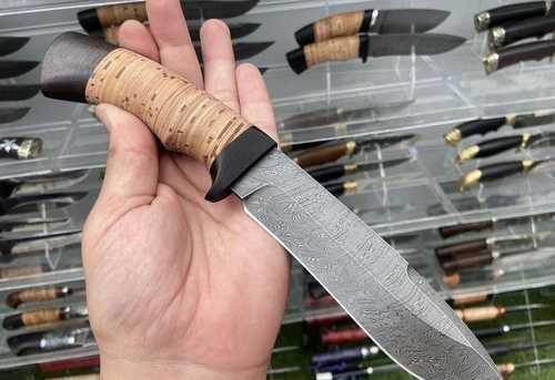 Нож скиф (Дамасская сталь;рукоять береста)