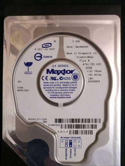 Жесткий диск HDD IDE 40Gb 3.5" Maxtor