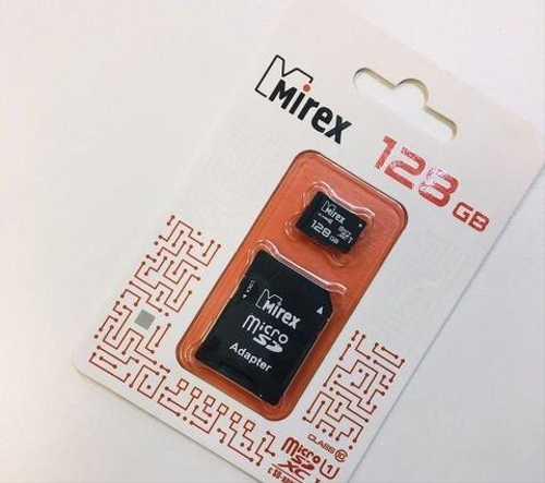 Карта памяти MicroSD 128GB Mirex Class 10 UHS-I