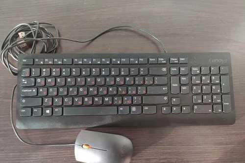 Клавиатура и мышь проводная Lenovo