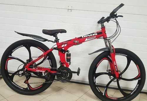 Велосипед с литыми дисками Красный новый