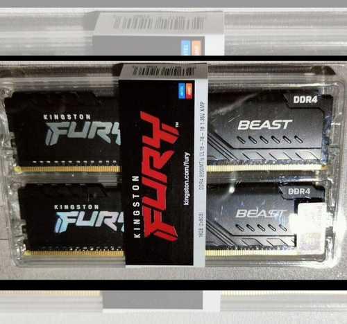 Оперативная память DDR4 Kingston Fury 16Gb 3200