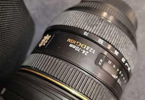 Объектив Sigma 24-70mm 2.8 EX DG для Canon