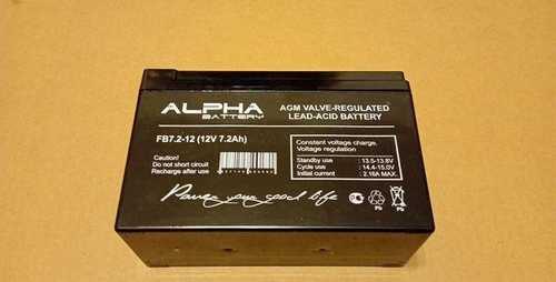 Аккумулятор alfa Battery FB7,2-12 (12V / 7.2Ah)