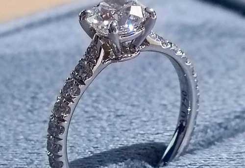 Помолвочное кольцо с бриллиантом 1ct