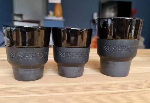 Чашки черные nespresso, термо-кружка nespresso