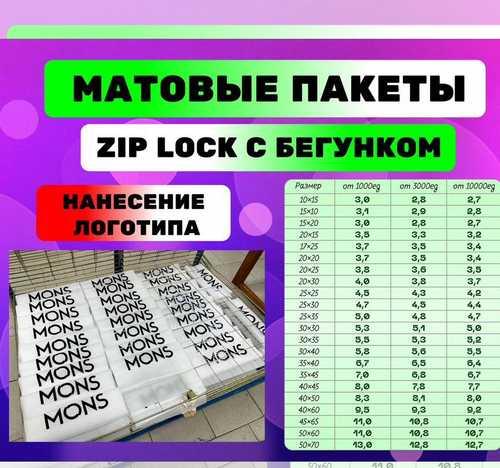 ZIP lock пакеты 120мкр для WB ozon