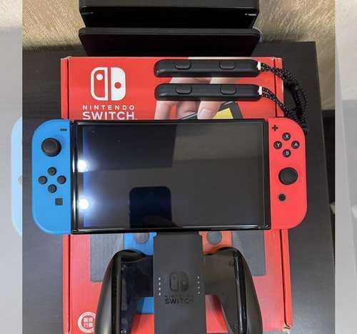 Nintendo Switch OLED, 64 ГБ, Прошитая