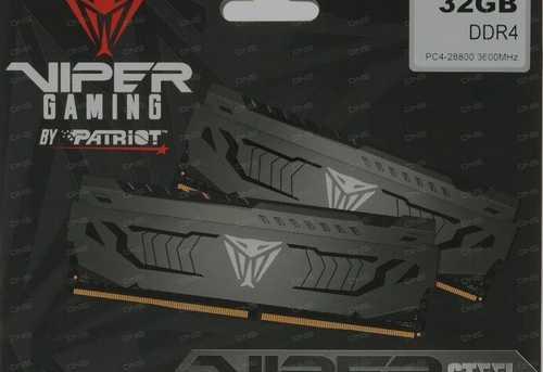 Patriot Viper Steel DDR4 32гб 3600мгц новая