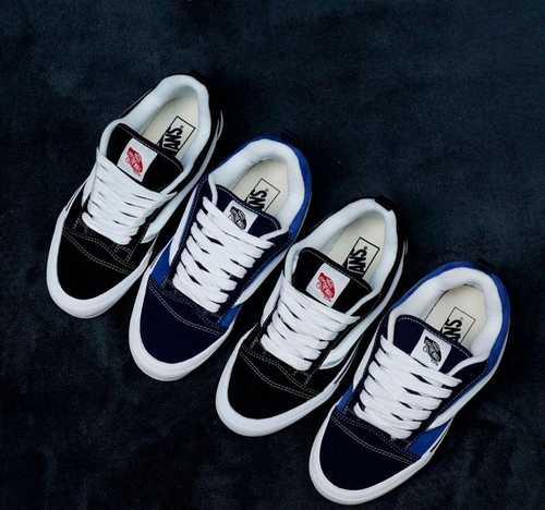 Vans Knu Skool Black White Navy Skateboard Casual