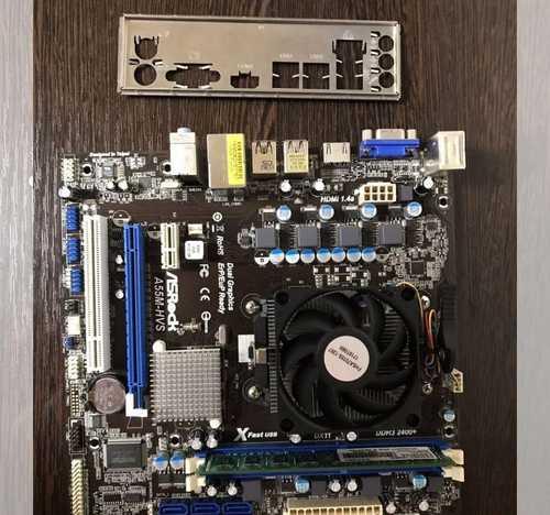 Комплект asrock a55m hvs/4gb ddr3 1600/a4 3400