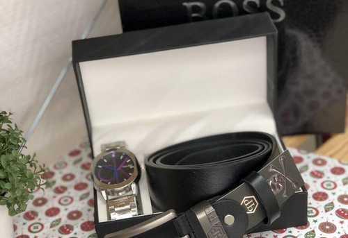 Набор подарочный часы ремень Calvin Klein