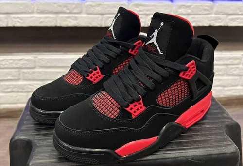 Кроссовки мужские Nike Air Jordan 4 Black/Red