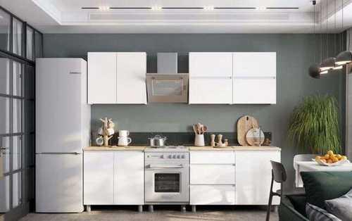 Кухня белая новая 2.0 м IKEA-стиль