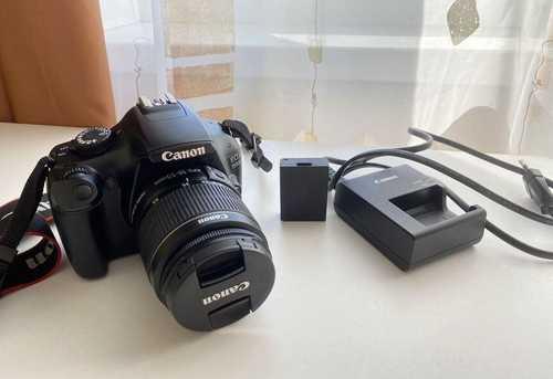 Canon EOS 1100d + зарядка, 1 аккум, ремешок