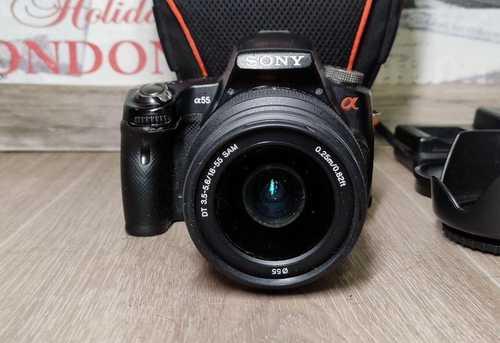 Зеркальный фотоаппарат sony a55v + кит 18-55