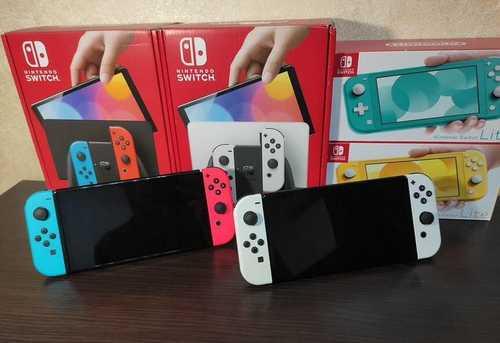 Новый Nintendo Switch Oled прошитый с чипом +256GB