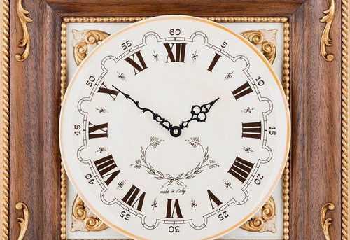 Часы настенные с керамической тарелкой,Италия