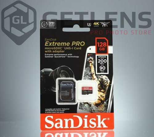 Карта памяти SanDisk MicroSD 128GB Extreme Pro V30