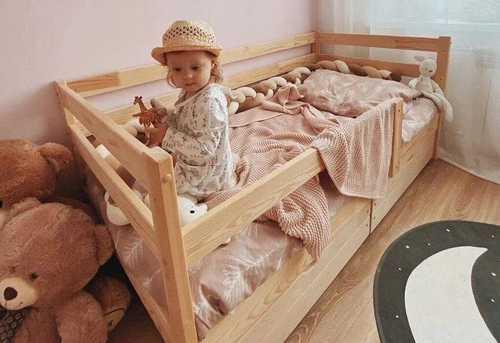 Детская кроватка софа из массива сосны