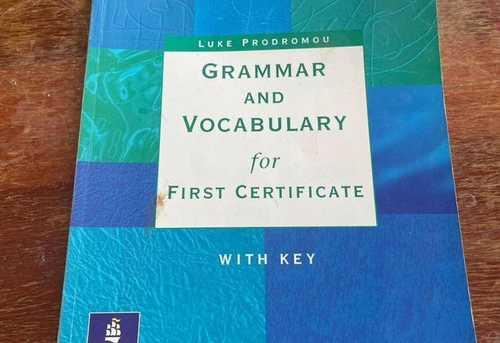 Учебник FCE grammar and vocabulary luke prodromou