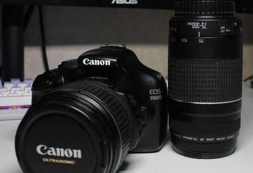 Фотоаппарат canon 1100d с 2 объективами
