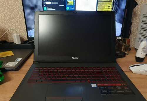 Игровой ноутбук MSI GF62 (MS-16JE) i7 GTX 1060
