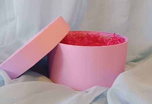 Коробка подарочная круглая розовая