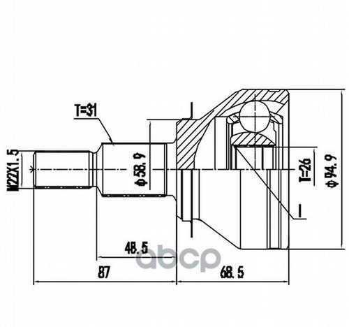 Шрус Наружный Mazda CX-5 (12-) Z88306R Zikmar