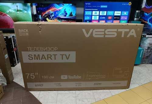 Vesta Teлeвизop V75мu6500 uнd smаrtтv, вt 5.0, Wi