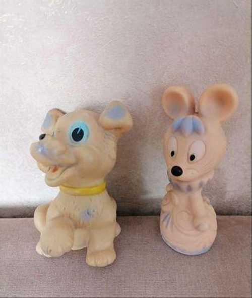 Игрушка резиновая Мышь, собака СССР
