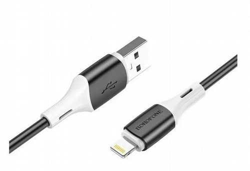 Кабель USB - Lightning borofone BX79, 1м, 2.4A, ч