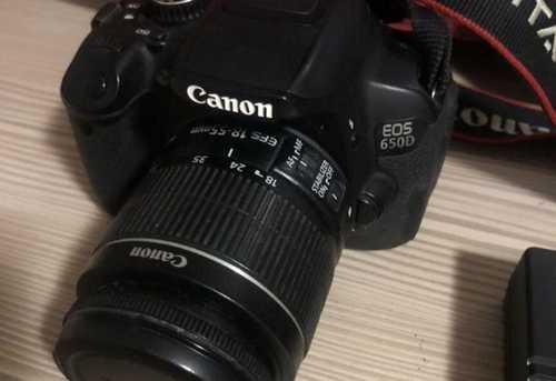 Зеркальный фотоаппарат Canon 650d