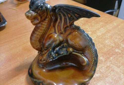 Пепельница дракон, керамика, СССР