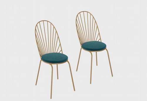 Комплект стульев Альтаир золото / зеленый