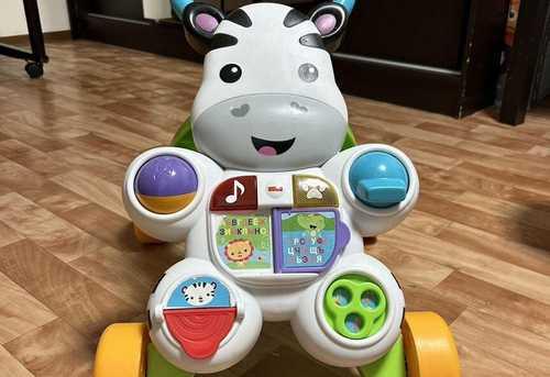 Ходунки каталка fisher price зебра
