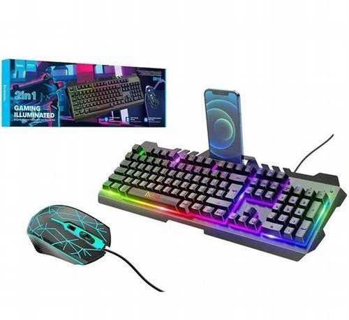 Игровая клавиатура hoco + мышь с подсветкой RGB