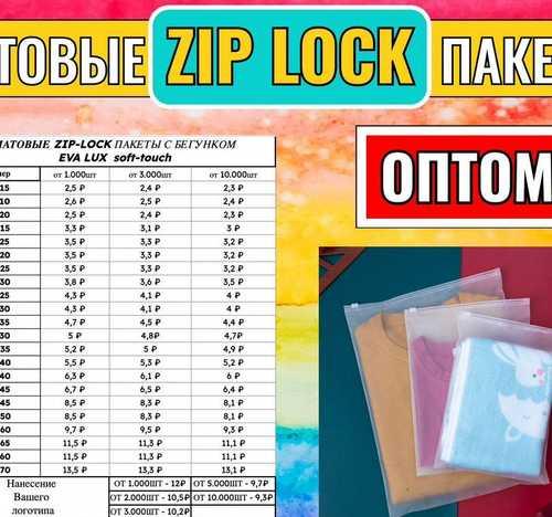 Пакеты с логотипом zip lock для товаров от фабрики 30х50