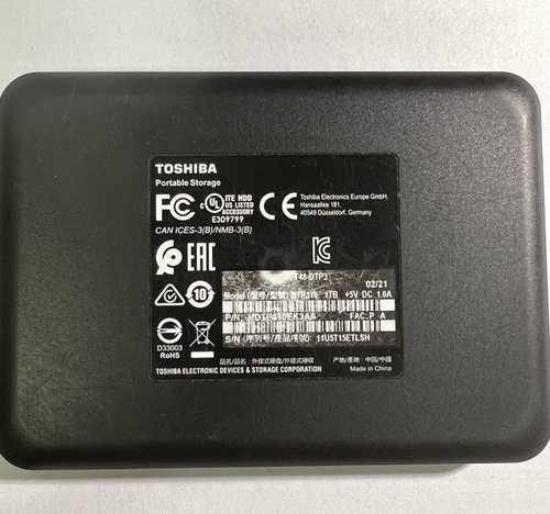 Внешний жесткий диск HDD Toshiba 1Tb